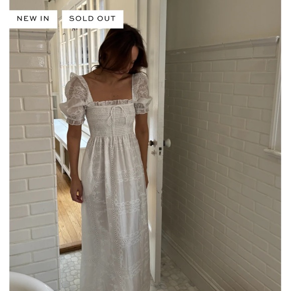 Hill House | Dresses | The Scarlett Nap Dress White Patchwork Organza ...